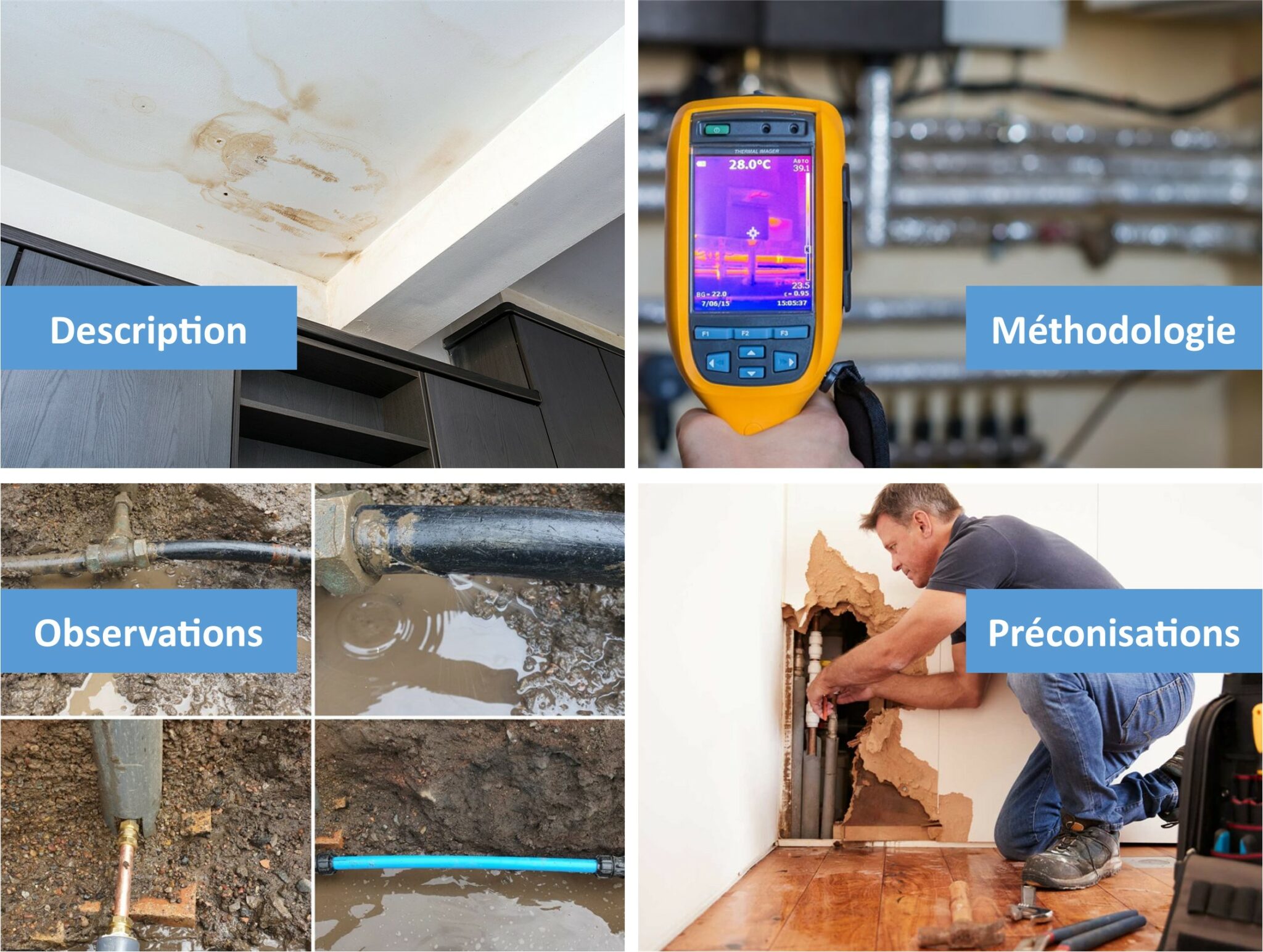 C'est quoi un rapport de recherche de fuite non destructive ? - Aquareport